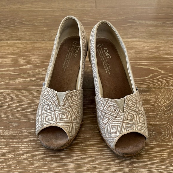 Toms | Shoes | Toms Stella Wedges Peep Toe | Poshmark